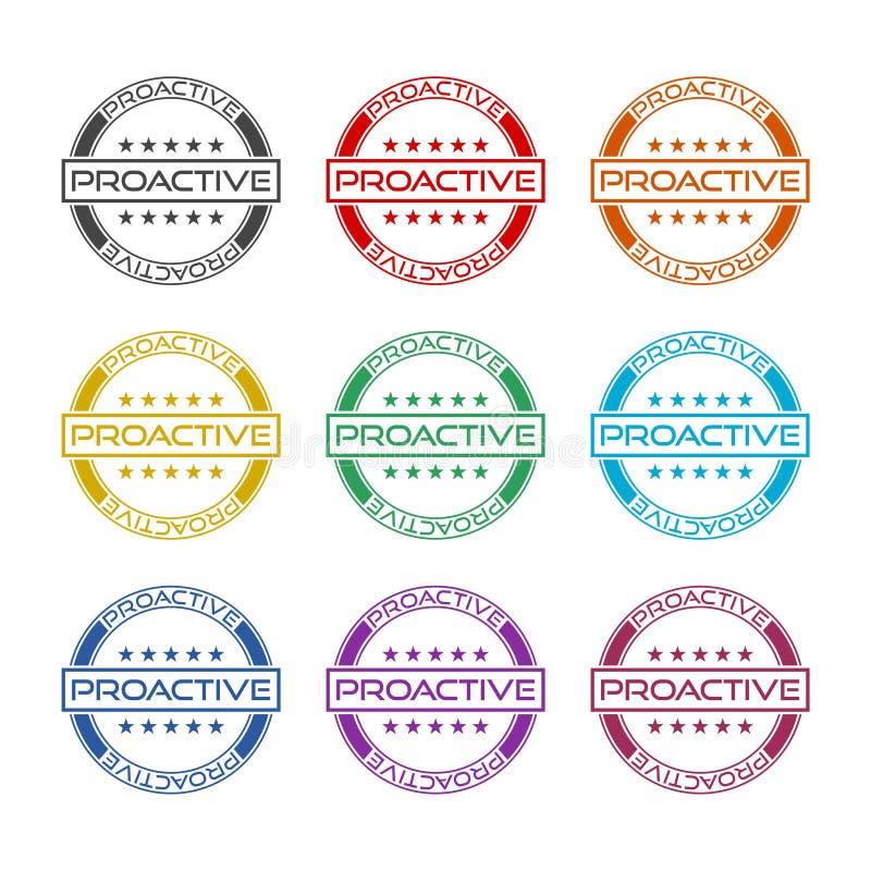 Proactive Icon Isolated On White Background Stock Illustration ...