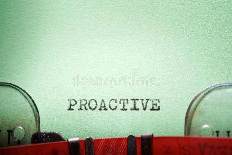 Proactive concept view stock photo. Image of writing - 293836500
