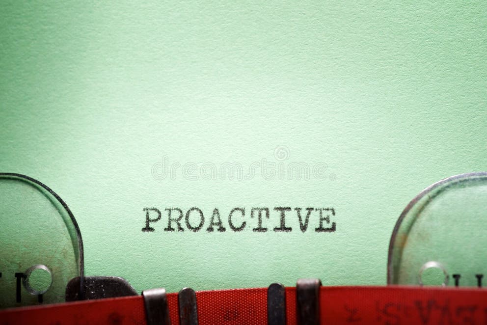 Proactive concept view stock photo. Image of writing - 293836500
