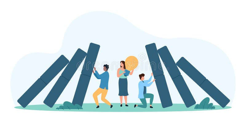 Proactive Crisis Management, Tiny People Holding Light Bulb To Stop ...