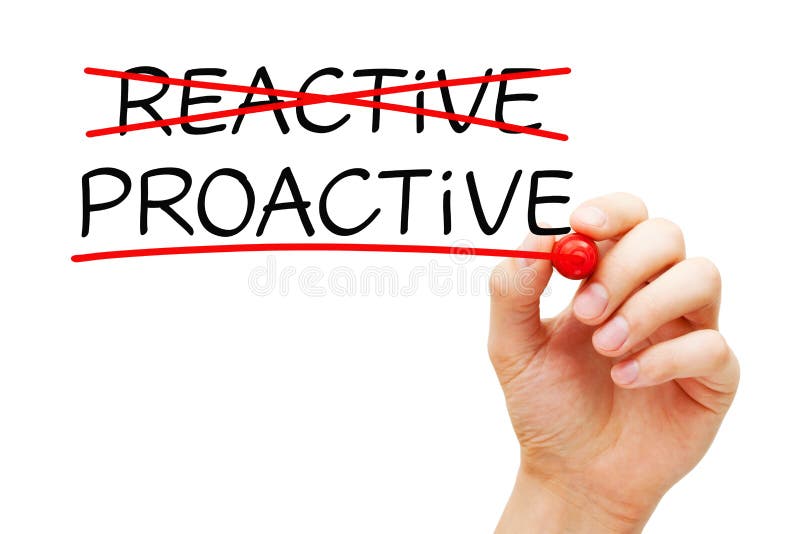 Proactive Not Reactive Business Concept Stock Image - Image of expect ...