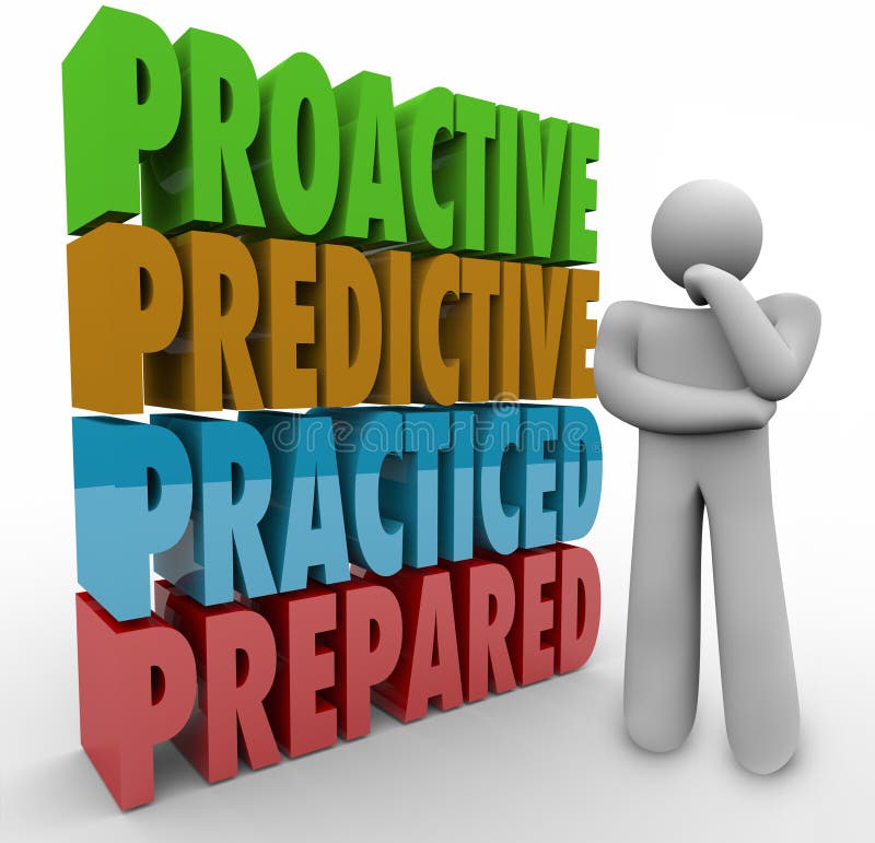 Proactive Predictive Practiced Prepared Thinker Stock Illustration ...