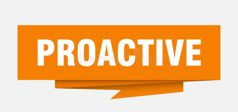 Proactive stock vector. Illustration of mark, insignia - 124314899