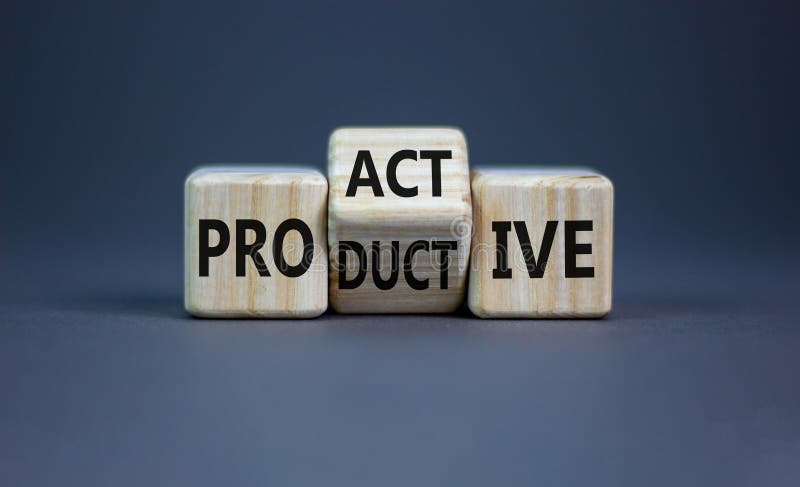 Proactive and Productive Symbol. Turned Cubes and Changed the Word ...
