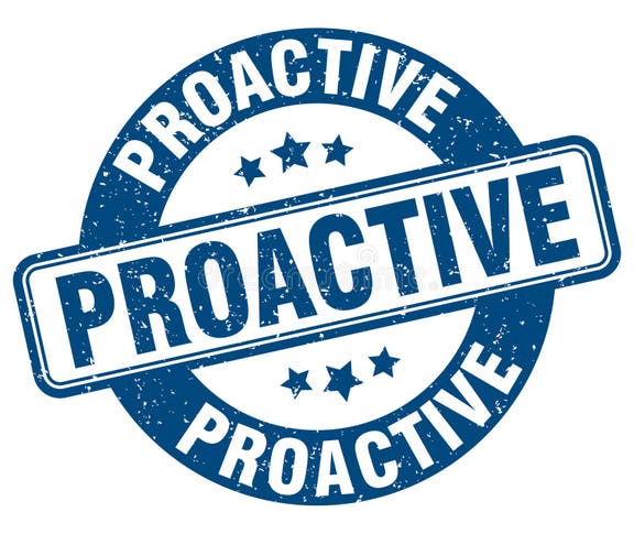 Proactive Stamp. Proactive Label. Round Grunge Sign Stock Vector ...