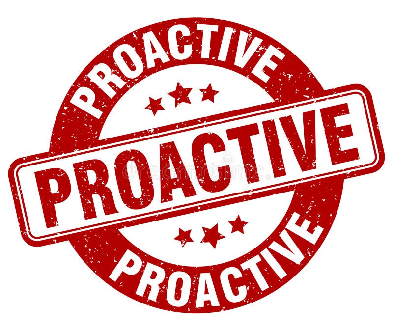 Proactive Stamp. Proactive Label. Round Grunge Sign Stock Vector ...