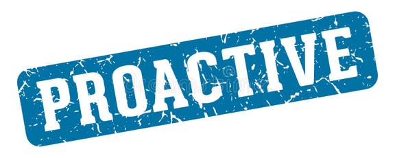 Proactive Rectangular Sign. Proactive Stamp Stock Illustration ...