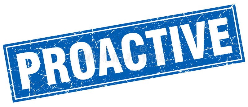 Proactive stamp stock vector. Illustration of white - 125010225