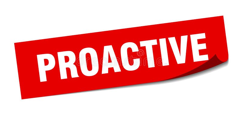Proactive Sticker. Proactive Square Sign Stock Vector - Illustration of ...
