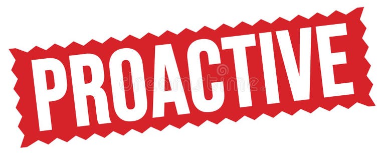 PROACTIVE Text Written on Red Stamp Sign Stock Illustration ...