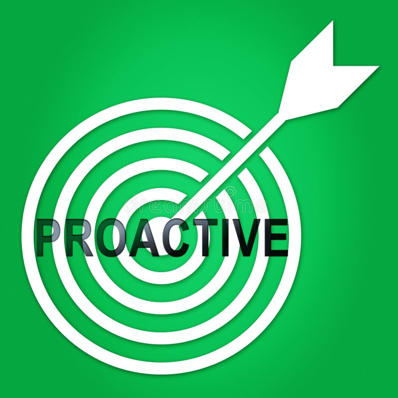 Proactive Vs Reactive Sign Representing Taking Aggressive Initiative or ...