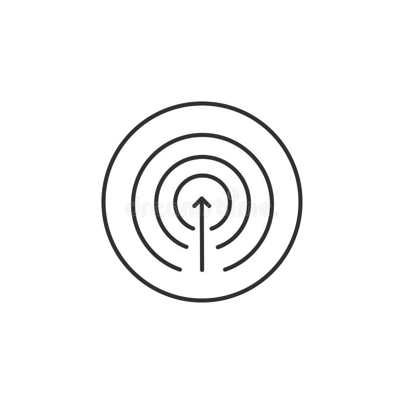 Proactivity Icon Vector. Arrow Inside the Circles. Initiative Logo ...