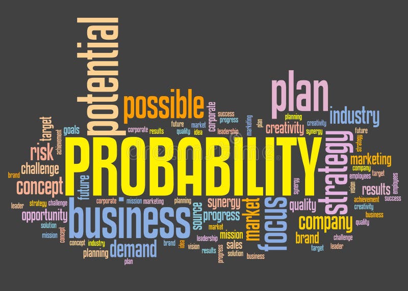 Probability in Business Word Cloud Concept Stock Illustration ...