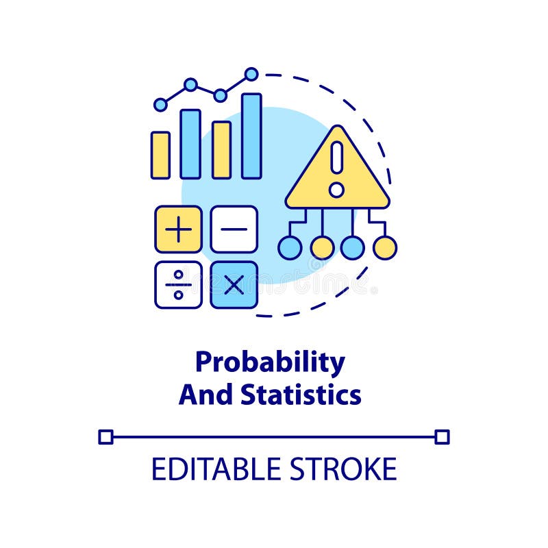 Probability and Statistics Concept Icon Stock Vector - Illustration of ...