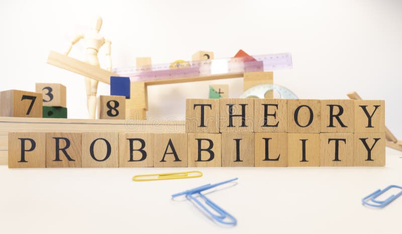 Probability Theory Was Created from Wooden Cubes. Education Concept ...