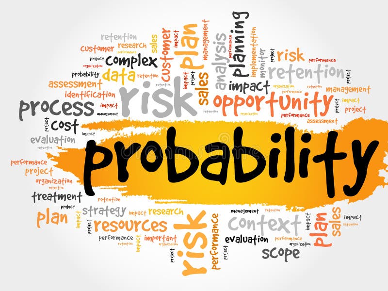 Probability word cloud stock illustration. Illustration of conceptual ...