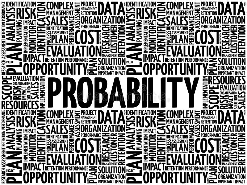 Probability word cloud stock vector. Illustration of finance - 169920867