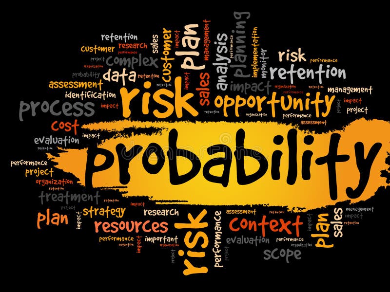 Probability word cloud stock photo. Image of diagram - 200157924