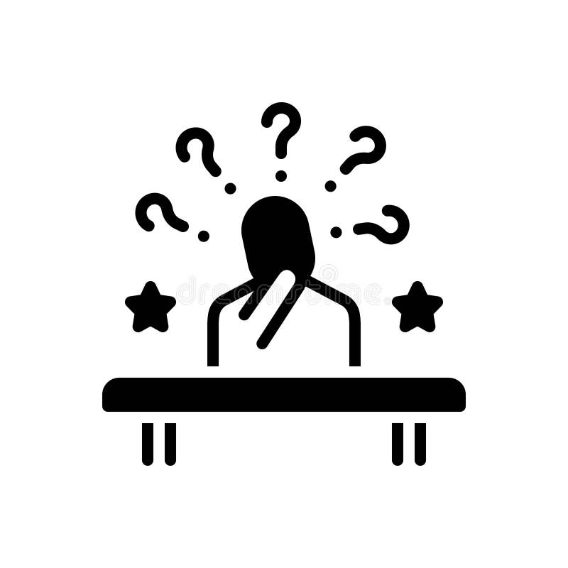 Black Solid Icon for Probably, Maybe and Presumably Stock Vector ...
