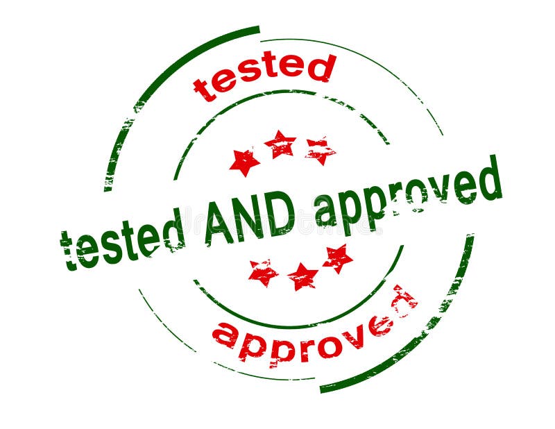 Probado y aprobado ilustración del vector. Ilustración de aseguramiento ...