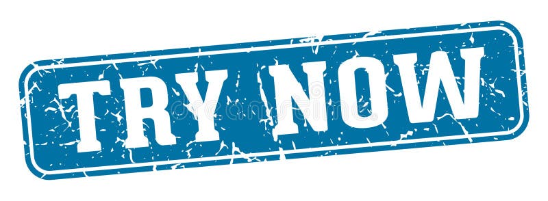 Probar Ahora Un Signo Rectangular. Probar Ahora Marca Ilustración del ...