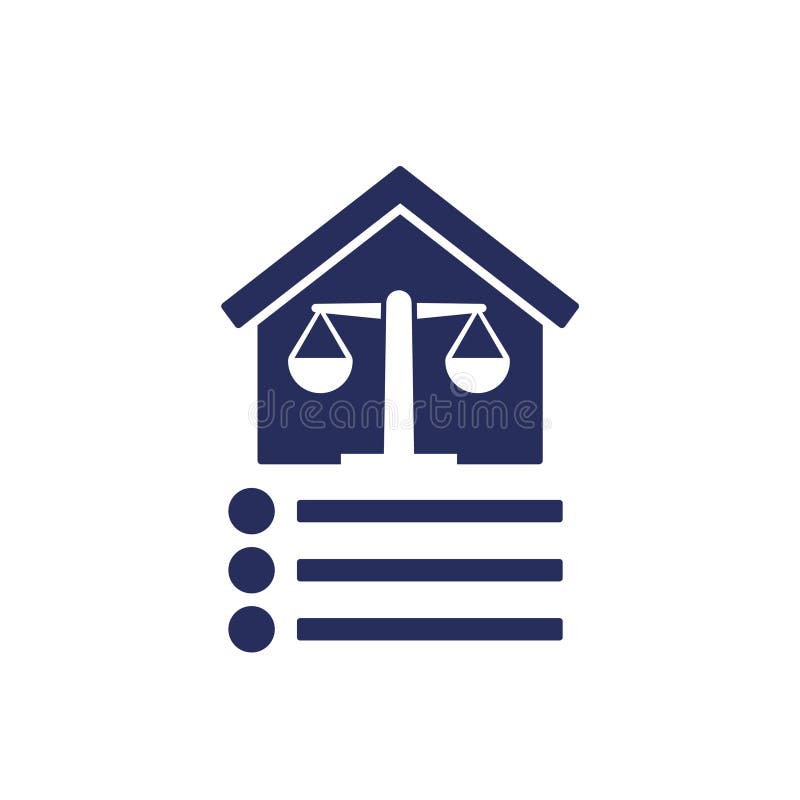 Probate Law Icon with a House Stock Vector - Illustration of regulate ...