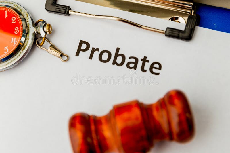 Probate Sign, Stack of Papers. Stock Photo - Image of probation ...