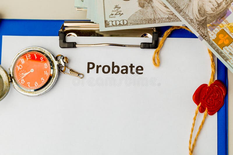 Probate Sign, Stack of Papers. Stock Photo - Image of probation ...
