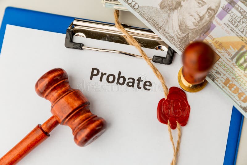 Probate Sign, Stack of Papers. Stock Photo - Image of probation ...