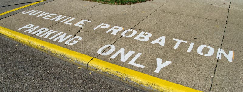 Probation Parking only Sign Stock Photo - Image of detention, parole ...