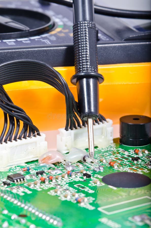 Probe of the Digital Multimeter Stock Photo - Image of discovery ...