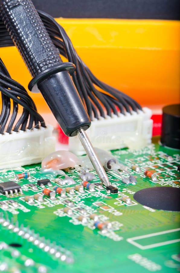 Probe of the Digital Multimeter Stock Image - Image of equipment ...