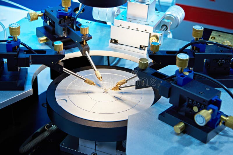 Probe Station Positioner, Holder and Probe Tip Stock Image - Image of ...