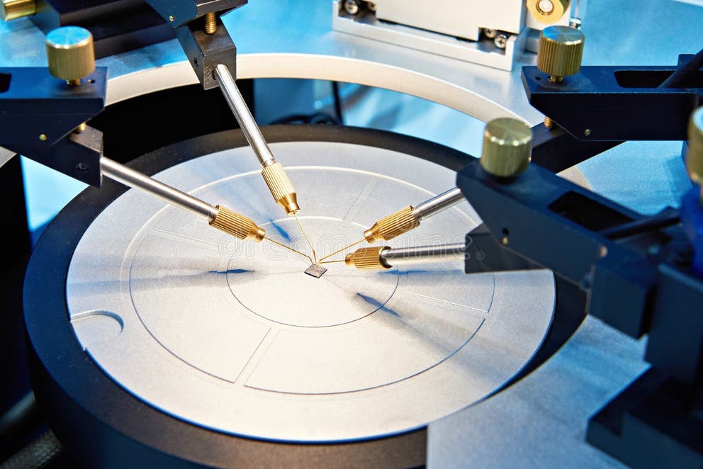 Probe Station Positioner, Holder and Probe Tip Stock Photo - Image of ...