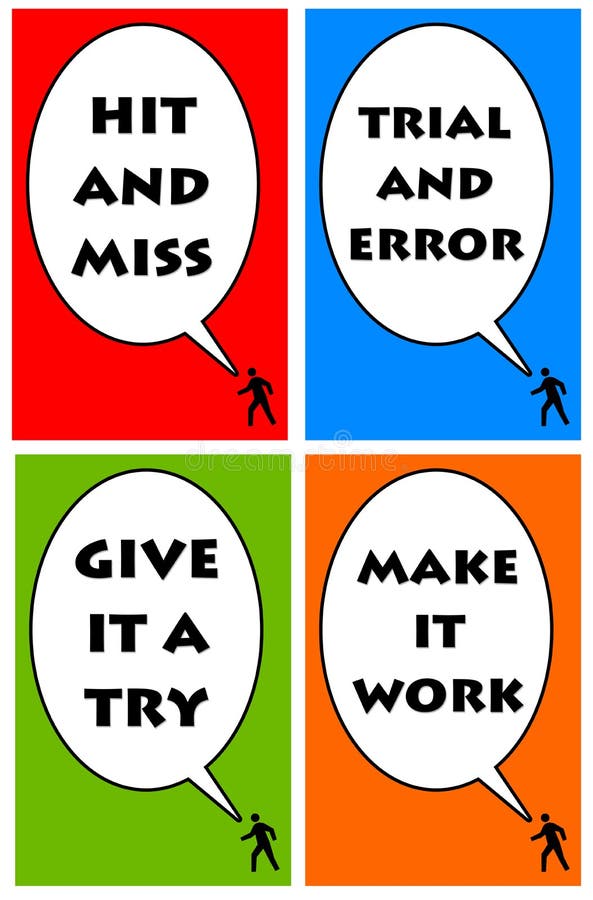Probeer en slaag stock illustratie. Illustration of verandering - 35236486