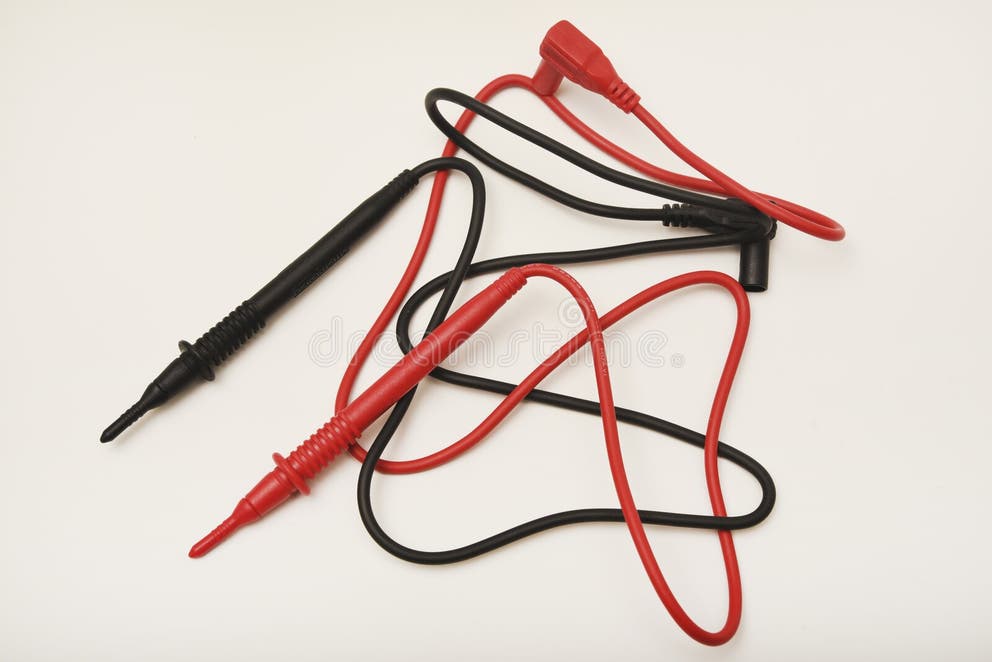 Probes for Multimeter. the Red and Black Wires of the Measuring Device ...