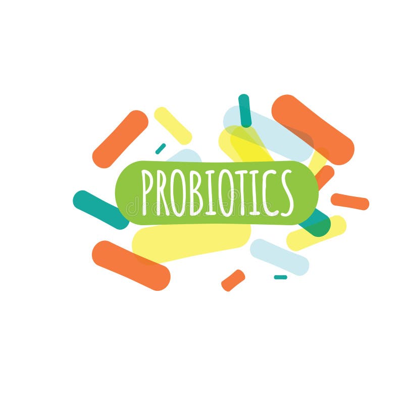 Probiótico y bacterias ilustración del vector. Ilustración de emblema ...