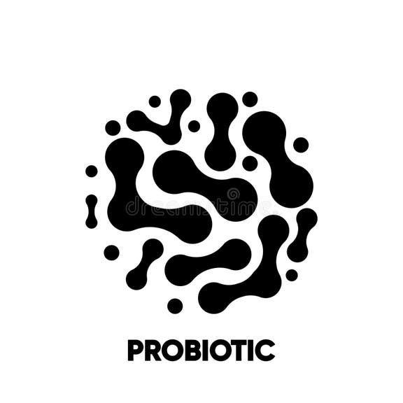 Probiotic Bacteria Logo Design. Vector Illustration. Stock Vector ...