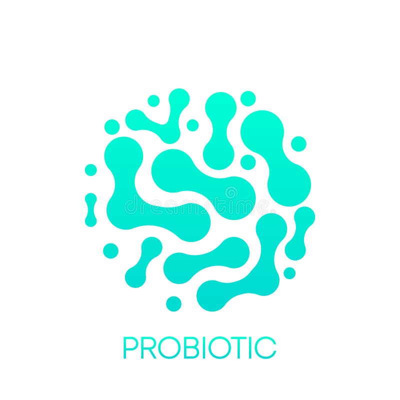 Probiotic Bacteria Logo Design. Vector Illustration. Stock Vector ...