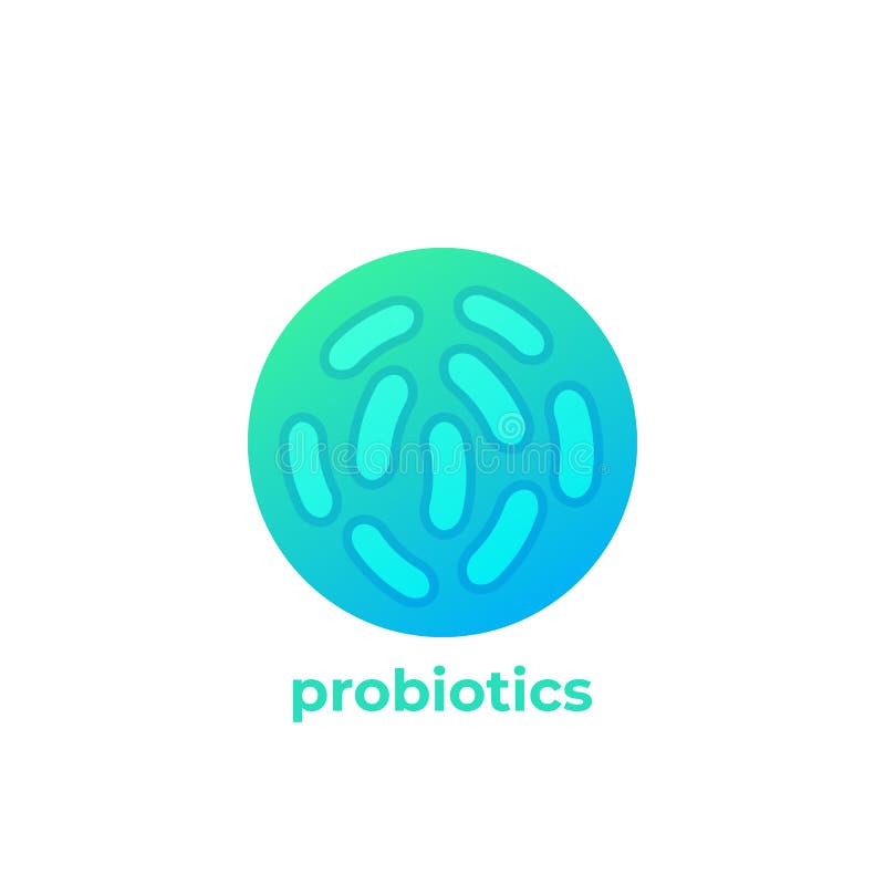 Probiotics Bacteria Icon, Vector Logo Stock Vector - Illustration of ...