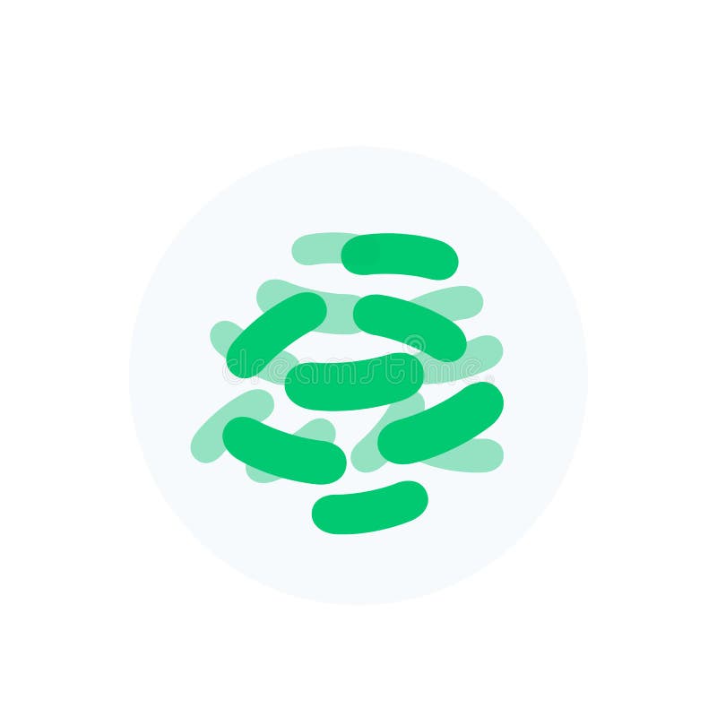 Probiotics Bacteria Icon on White Stock Vector - Illustration of design ...