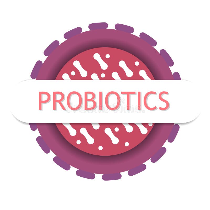Probiotics Bacteria Vector Badge Stock Vector Illustration Of Label