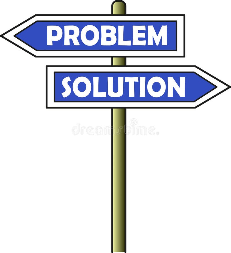 Probleem - Het Teken Van De Oplossingsstraat Vector Illustratie ...