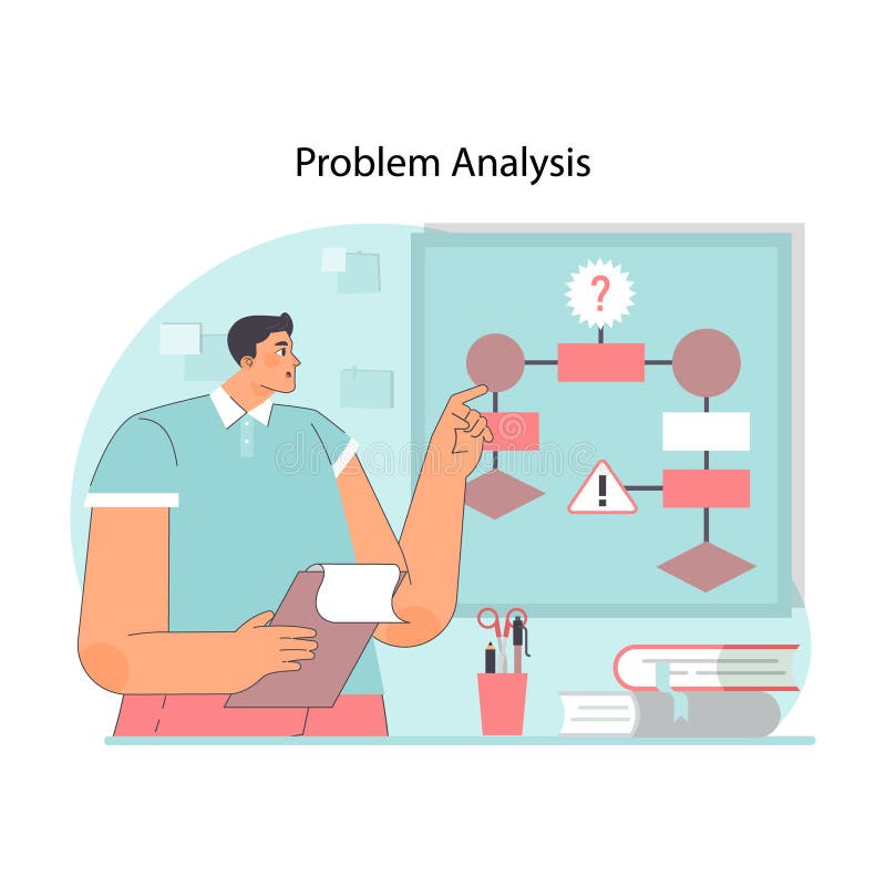 Problem Analysis Concept. Flat Vector Illustration Stock Vector ...