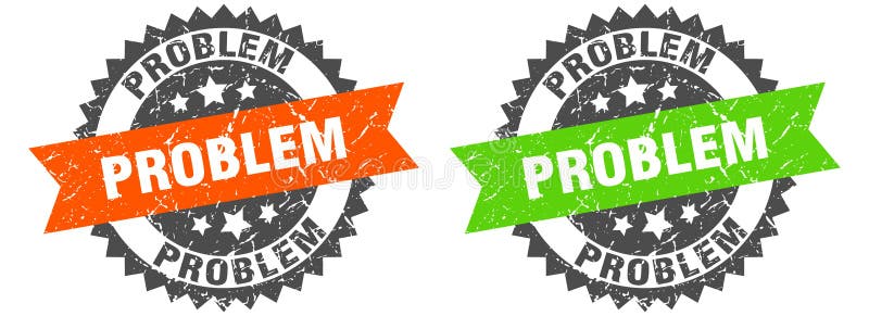 Problem Band Sign. Problem Grunge Stamp Set Stock Vector - Illustration ...