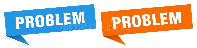 Problem Banner. Problem Speech Bubble Label Set Stock Vector ...