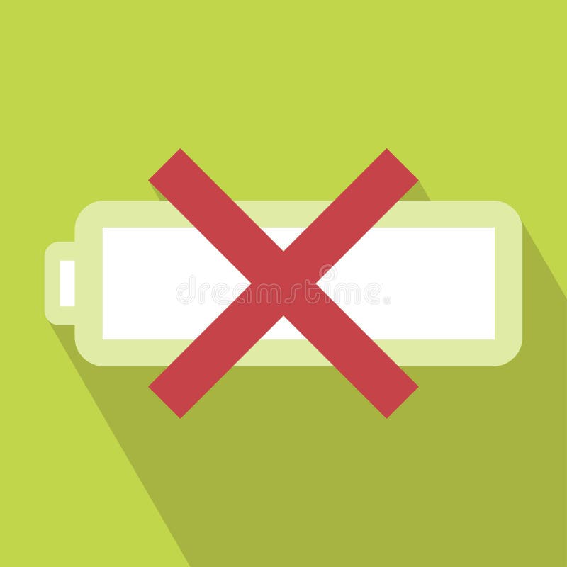 Problem Battery Icon stock vector. Illustration of empty - 50598853