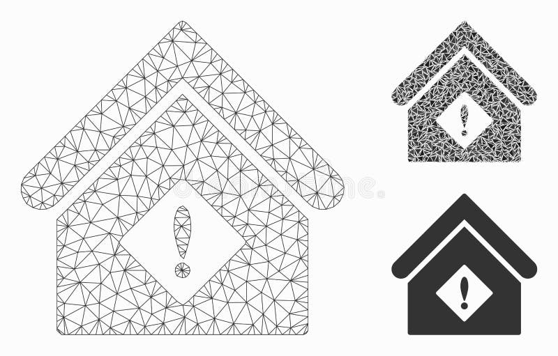 Problem Building Vector Mesh Wire Frame Model And Triangle Mosaic Icon Stock Vector
