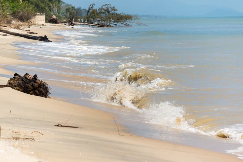 Problem of coastal erosion stock image. Image of nature - 63290915