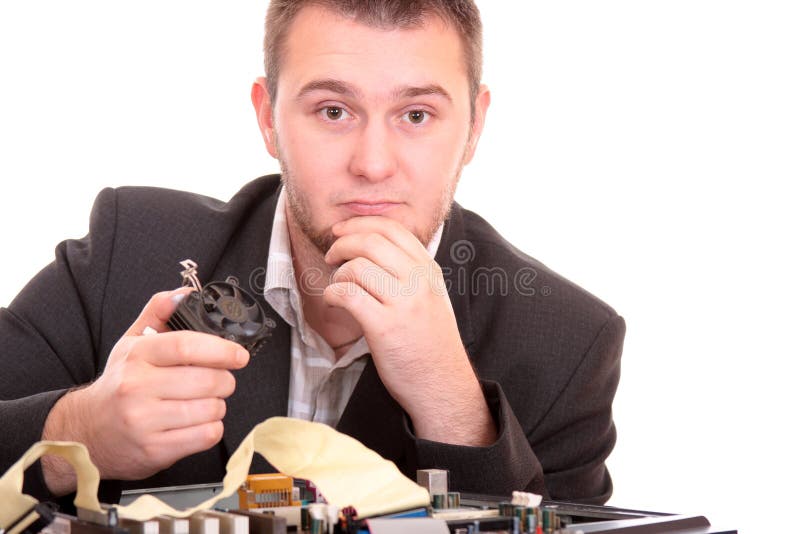 Problem with the computer stock photo. Image of stress - 7461290